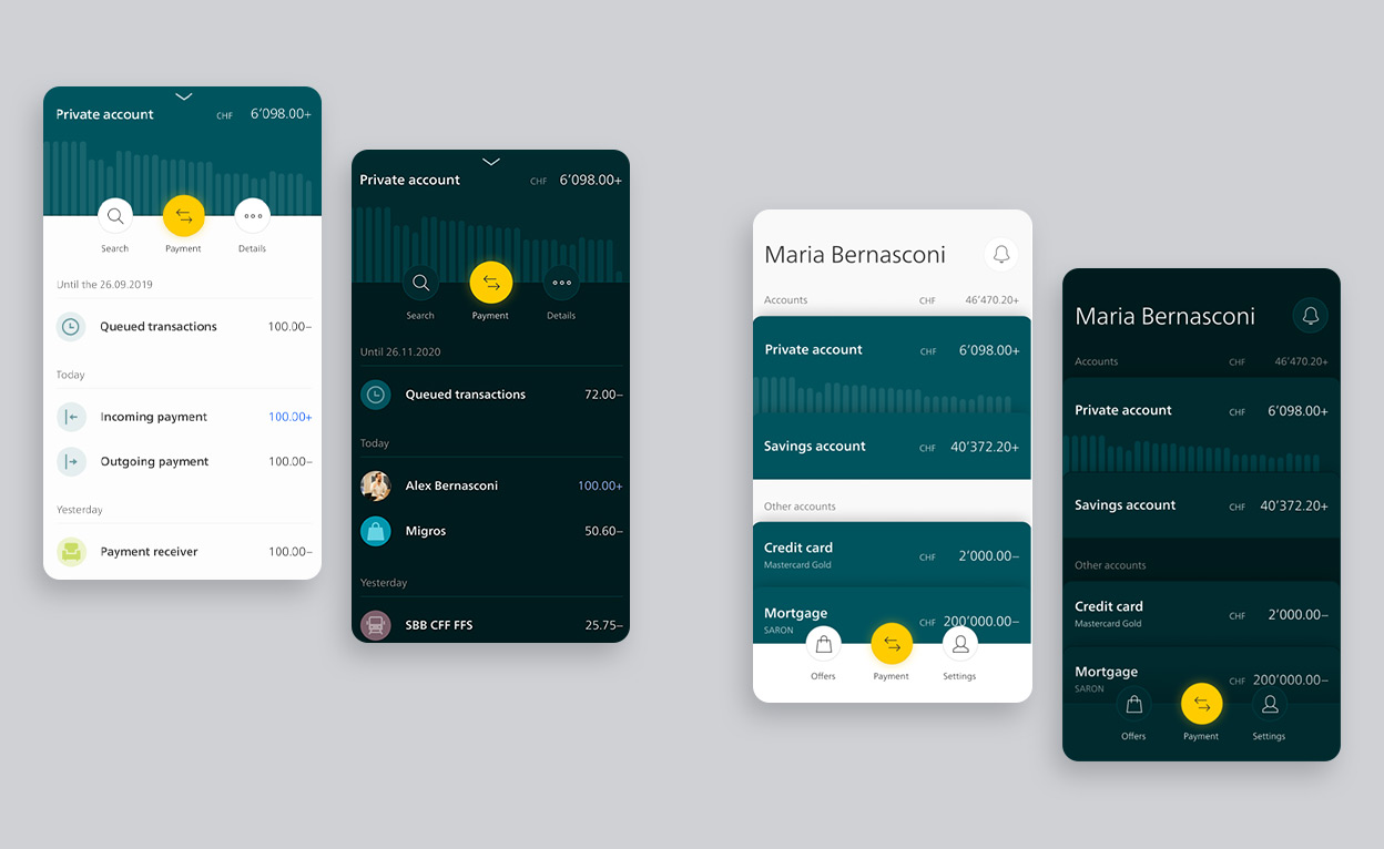 PostFinance App Design. Neuer Release, Stress vorprogrammiert: Ändern ...